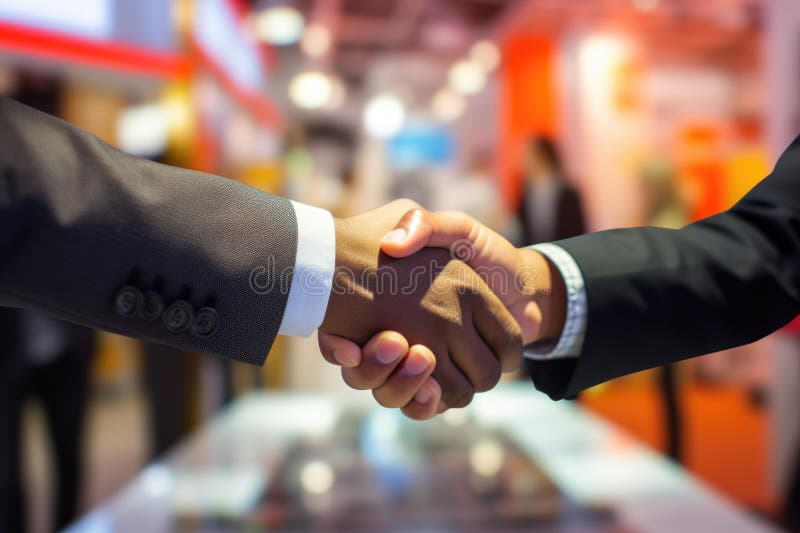 A Close Up of Two People Shaking Hands Stock Illustration ...