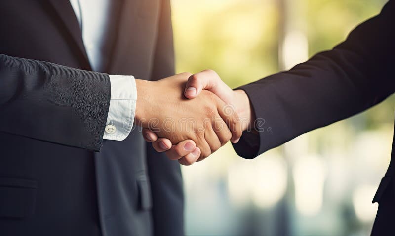 A Close Up of Two People Shaking Hands Stock Illustration ...