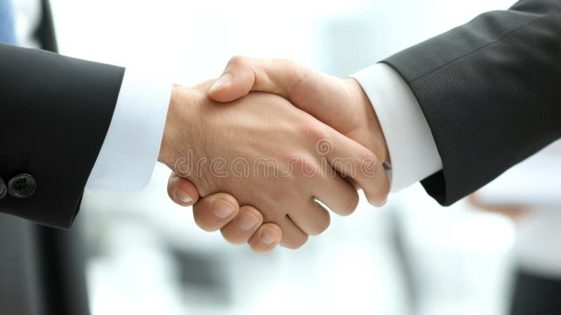 A Close Up of Two People Shaking Hands Stock Illustration ...