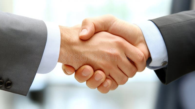 A Close Up of Two People Shaking Hands Stock Illustration ...