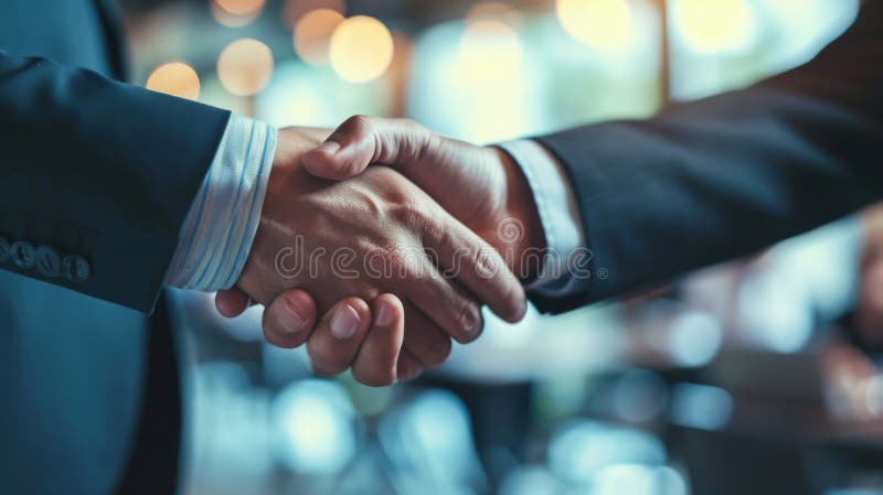 A Close-Up of Two People Shaking Hands Stock Illustration ...