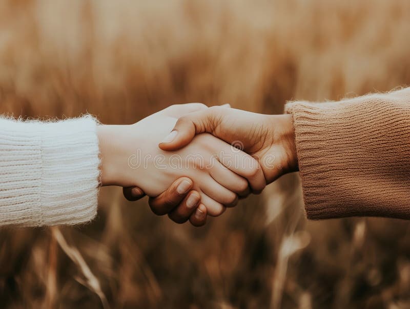 Close-up of Two People Shaking Hands, Symbolizing Connection and Trust ... Close-up of Two People Shaking Hands, Symbolizing Connection and Trust ...
