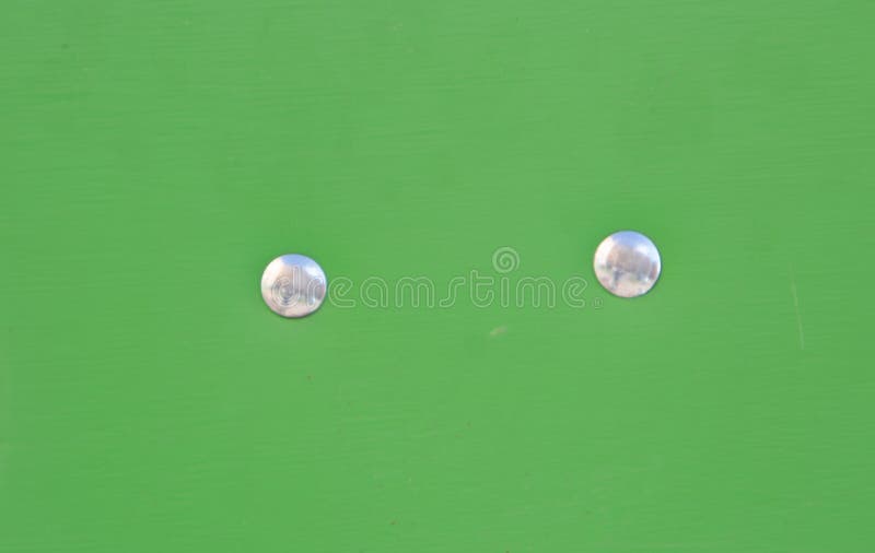 Close-up of Two Rivets in the Plank Green Texture Stock Photo - Image ...