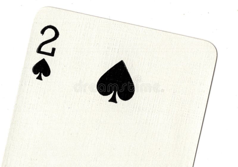 Close Up of a Two of Spades Playing Card. Stock Illustration ...