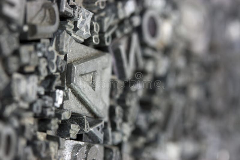 Close Up of Typeset Letters Stock Photo - Image of typography, abstract ...