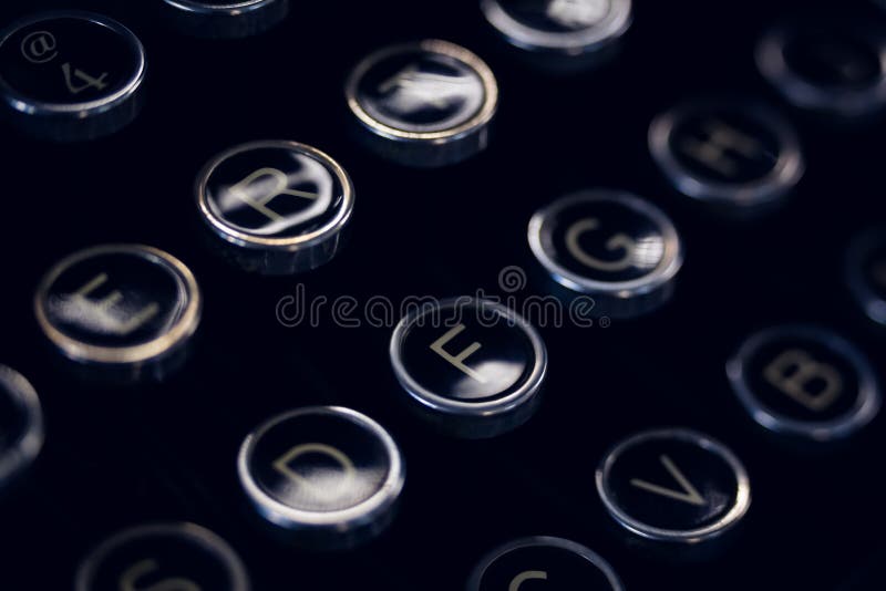 Close up of typewriter stock image. Image of retro, people - 98002507