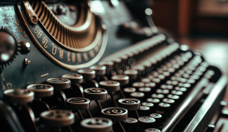 Close Up of an Typewriter Close Up of Vintage Typewriter Close Up of ...