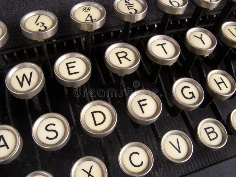 Close Up of Typewriter Keys. Stock Photo - Image of obsolete, brown ...