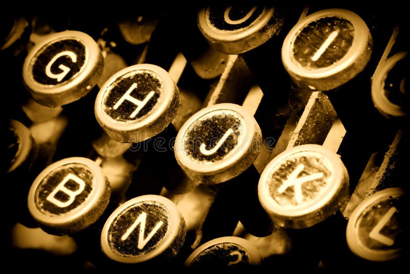 Vintage typewriter keys stock image. Image of industry - 1093875