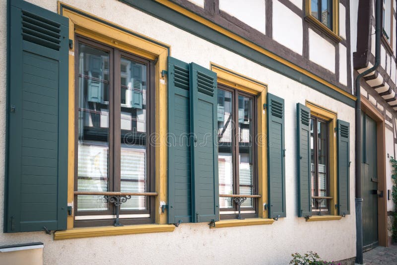 Close Up of Typical German Building Facade Stock Photo - Image of ...
