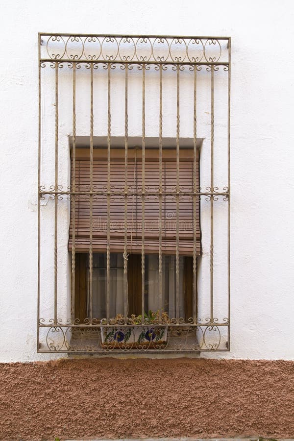 Close-up, Typical Spanish Window Stock Photo - Image of closed, frame ...