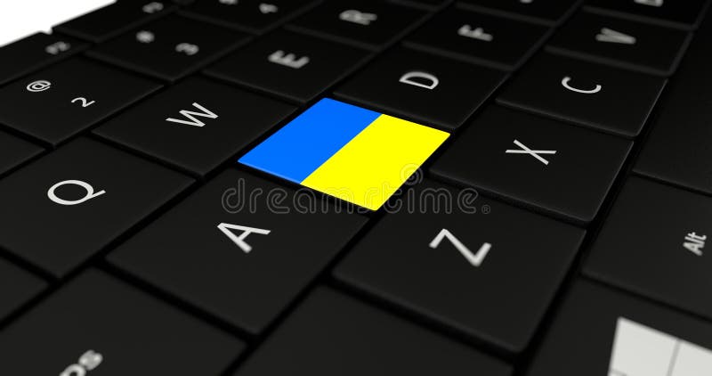 Close Up of Ukraine Button. Stock Illustration - Illustration of ...