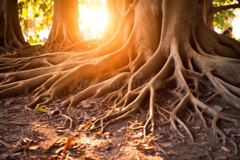 Underground Tree Root Cartoon Vector Illustration Stock Vector ...