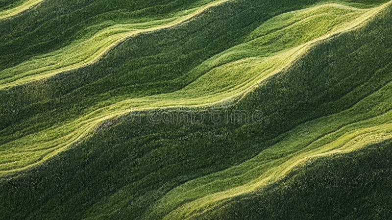 Close-up of Undulating Green Fields Showcasing Nature S Intricate ...