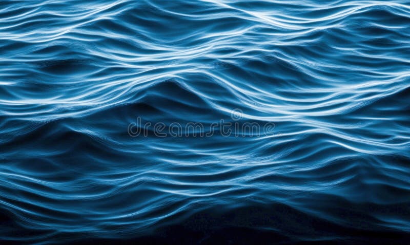 Close-up of Undulating Ocean Waves Forming a Mesmerizing Blue Pattern ...