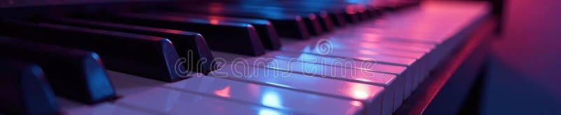 Close Up of Undulating Piano Keys, Musical Notes Cascading Down, Wave ...