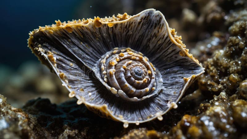 A Close-up of a Unique Seashell Showcasing Intricate Patterns and ...