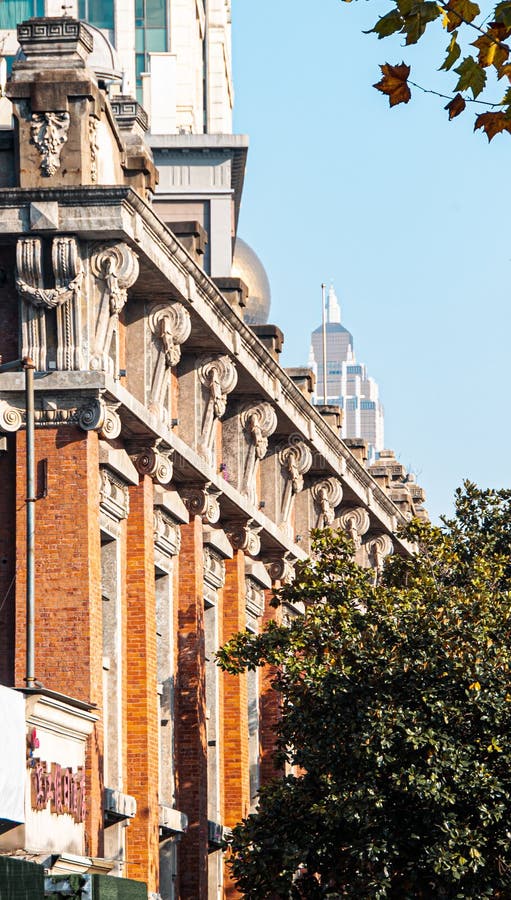 Close-up of a Uniquely Designed Century Old Historical Building in ...