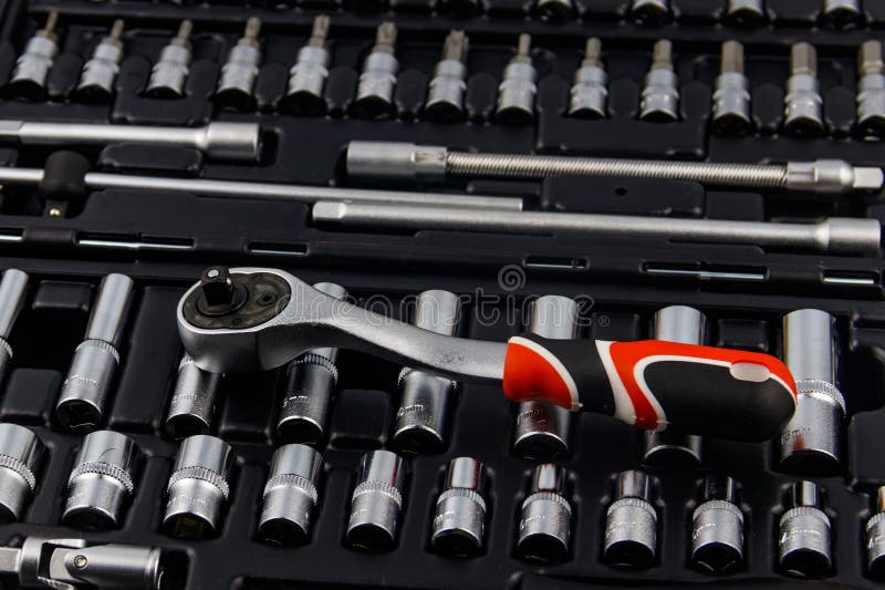 Close-up of Universal Tool Kit for Car Repair Stock Image - Image of ...
