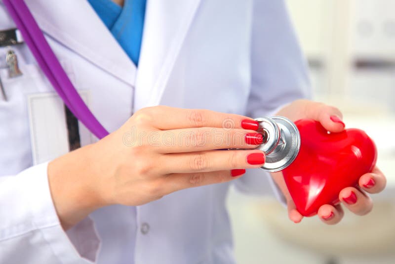 Close-up of Unknown Female Doctor with Stethoscope Isolated Stock Photo ...