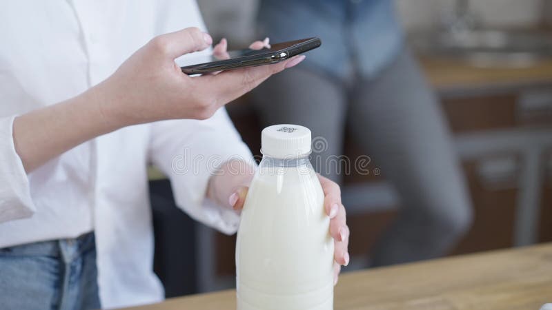 Woman is Scanning Finger at Modern Lock on the Stock Video - Video of ...