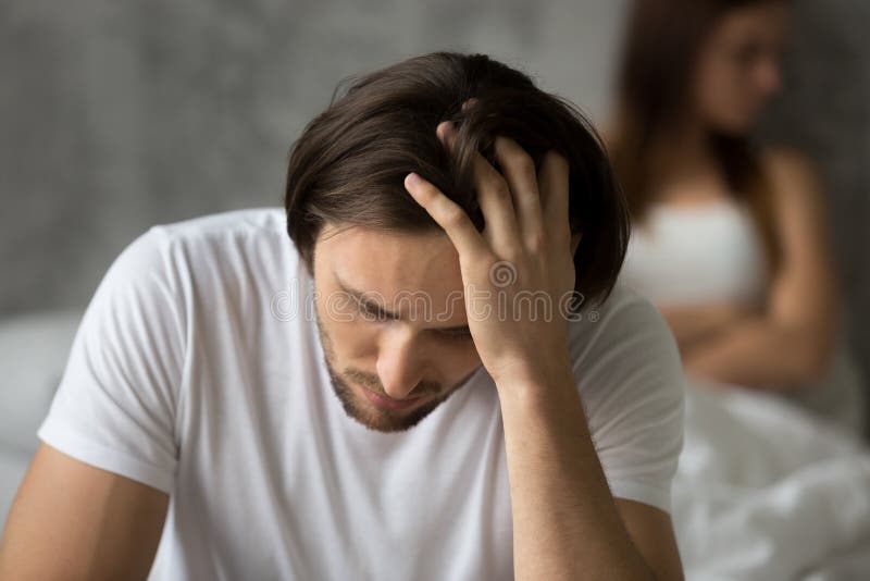 Close Up of Frustrated Husband Considering Relationship Problems Stock ...