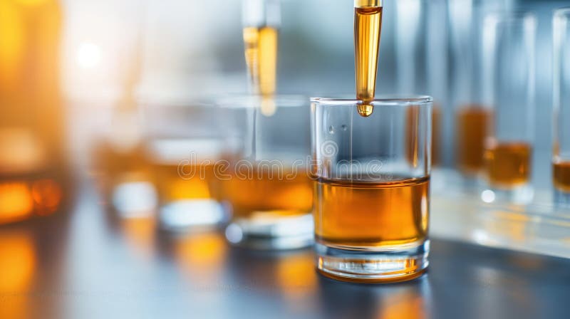 Close-up of a Urine Sample in a Lab for Testing Stock Photo - Image of ...