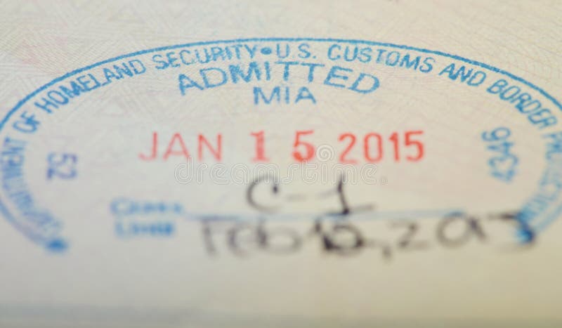 USA Homeland Security Admitted Stamp Editorial Photography - Image of ...