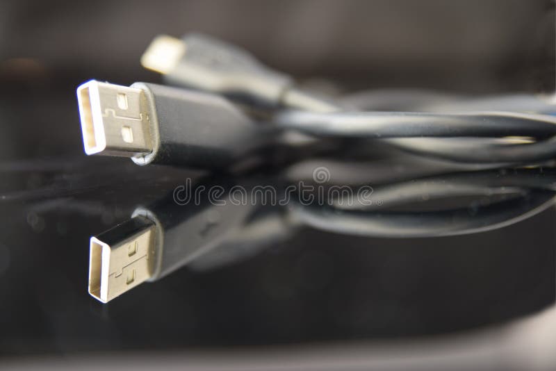 Close up usb cable stock image. Image of cell, district - 159243349