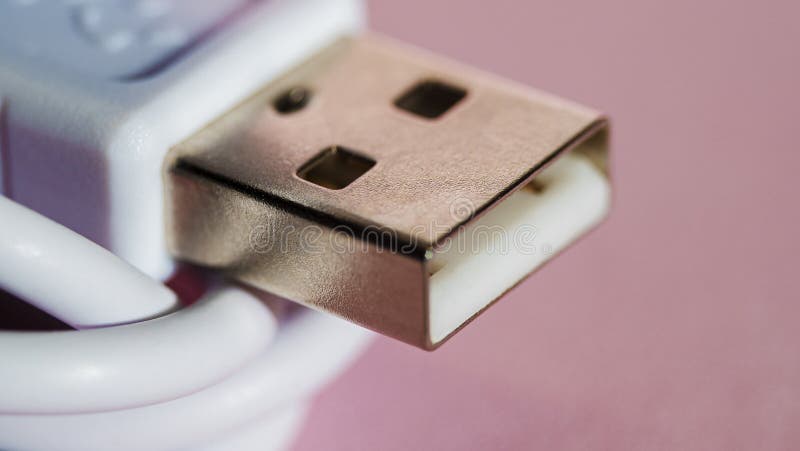 Close Up of a Usb Cable. Macro of Technology Style Stock Image - Image ...