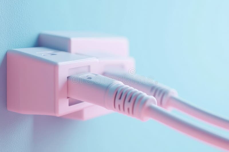 Close Up of USB Charger Plugged into a Wall Socket Visualizing Modern ...