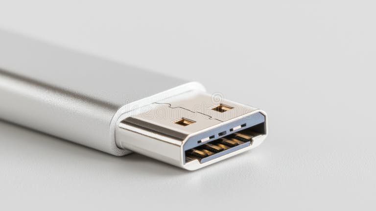 A Close Up of a USB Connector. Stock Photo - Image of corner ...