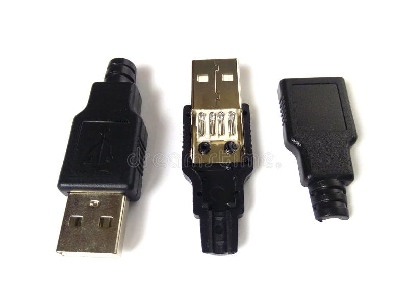 USB plug type male. stock image. Image of hardware, communication ...