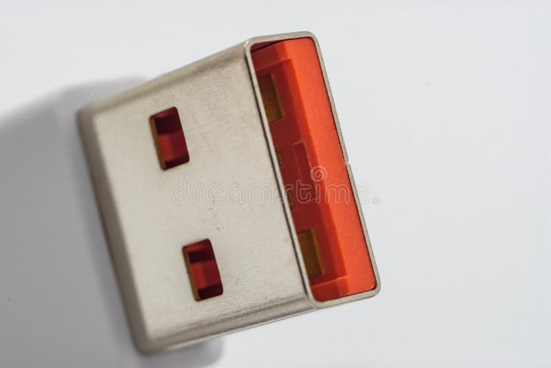 Close-up Usb Connector on White Background Stock Photo - Image of ...