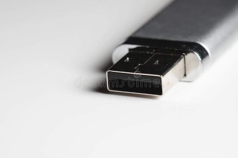 Close-up USB Flash Drive. Close-up on Gray Gradient Background Stock ...