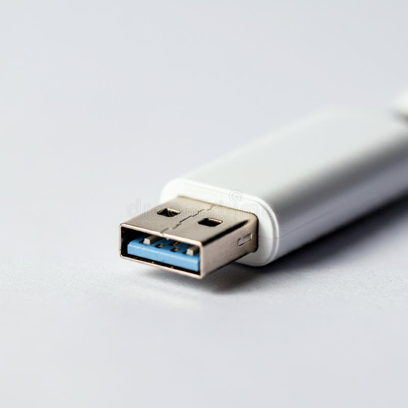 Close-up of a USB 3.0 Flash Drive Lying on a Light Grey Surface Stock ...