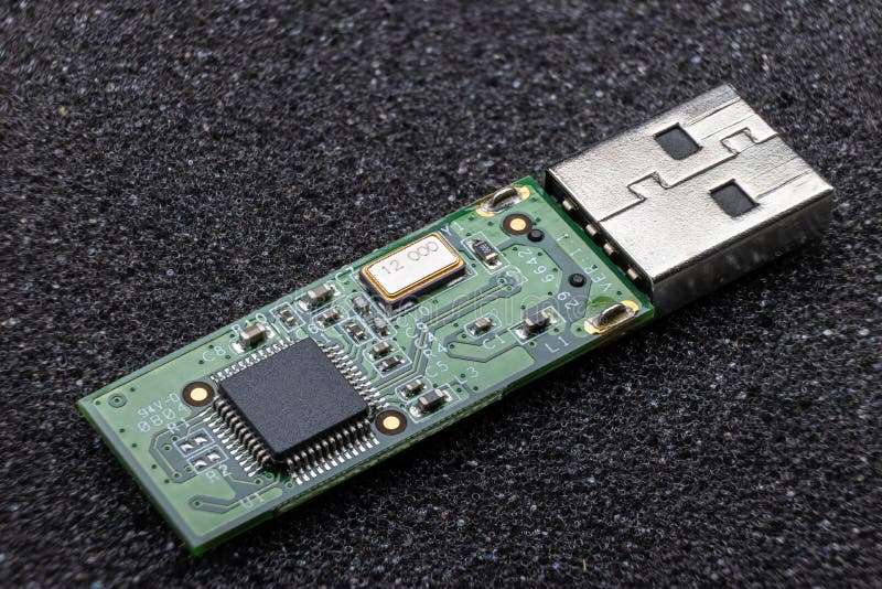 Close Up of Usb Module Electronic Board with Microchip and Smd Stock ...