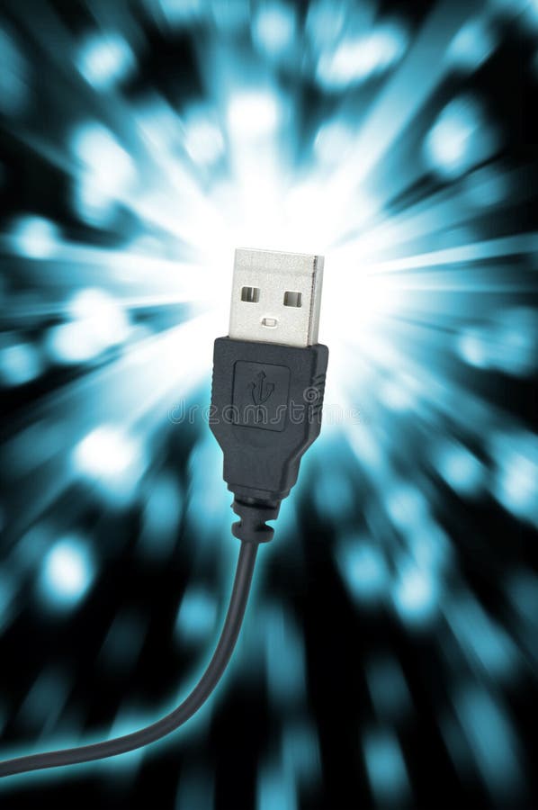 Close up of USB plug stock image. Image of light, telecommunications ...