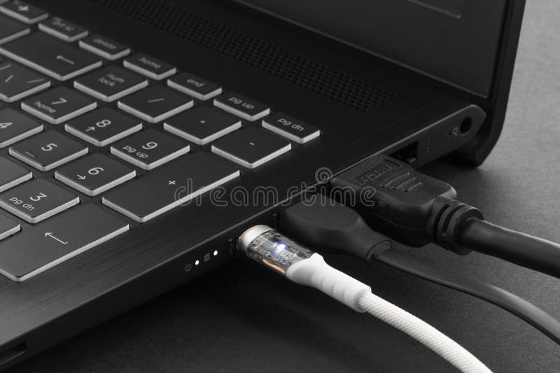 Close Up of USB Type C Cable and HDMI Cable Stock Photo - Image of ...
