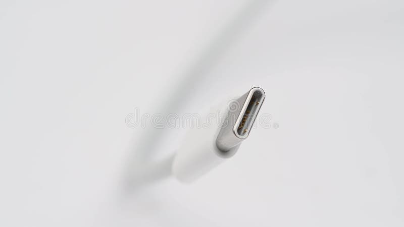 Close Up of USB Type C Connector System or Connection Interface ...