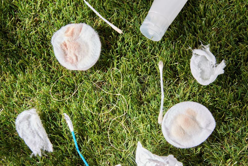 Close Up of Used Garbage on Grass Stock Photo - Image of dump ...