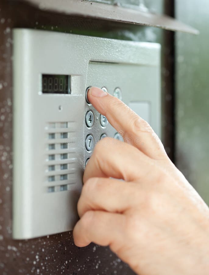 Close-up of using intercom stock photo. Image of equipment - 20013756