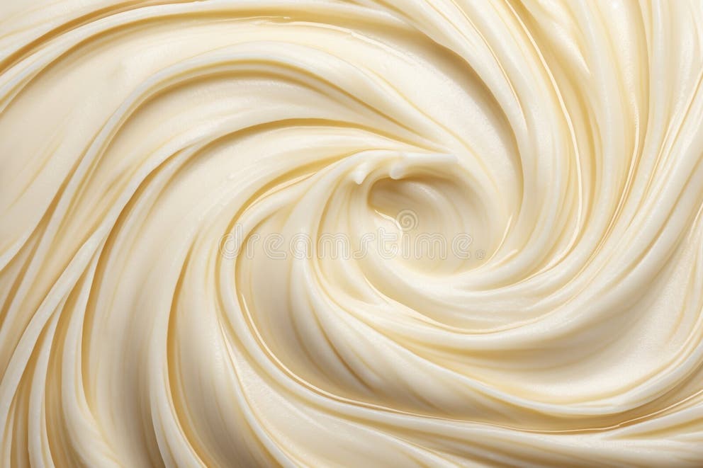 A Close-up of a Vanilla Pudding Swirl Texture Stock Image - Image of ...