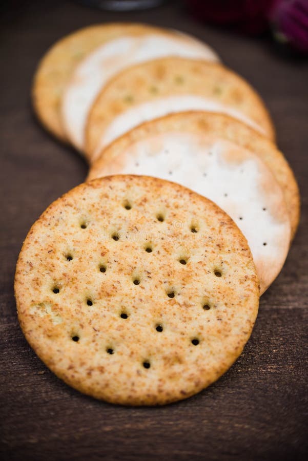 Close Up of Variety of Crackers Stock Photo - Image of black, champagne ...