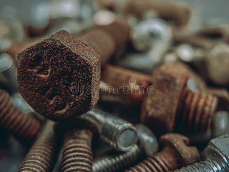 Rusty Hat of a Big Old Bolt Stock Photo - Image of rusty, bolt: 238221942