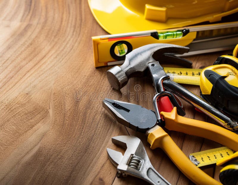 Close-Up of Various Occupation Tools Representing Different Professions ...