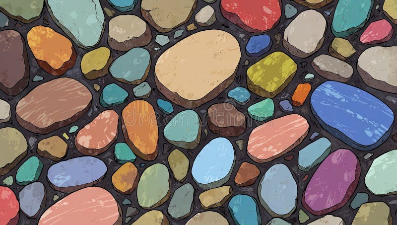 A Close-up of Various Sized and Colored Rocks in the Center of the ...