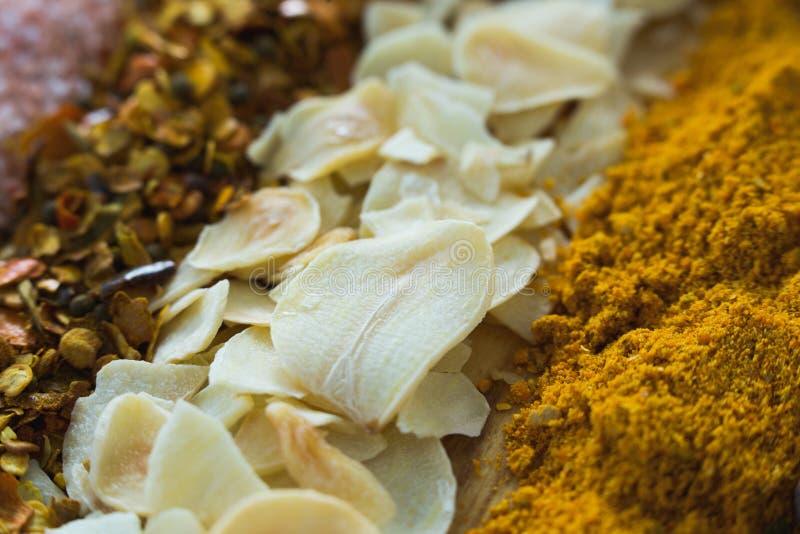Close-up of spices stock photo. Image of aroma, indoors - 99473806