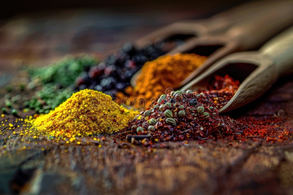 Close Up of Various Spices, Perfect for Culinary Projects Stock Photo ...