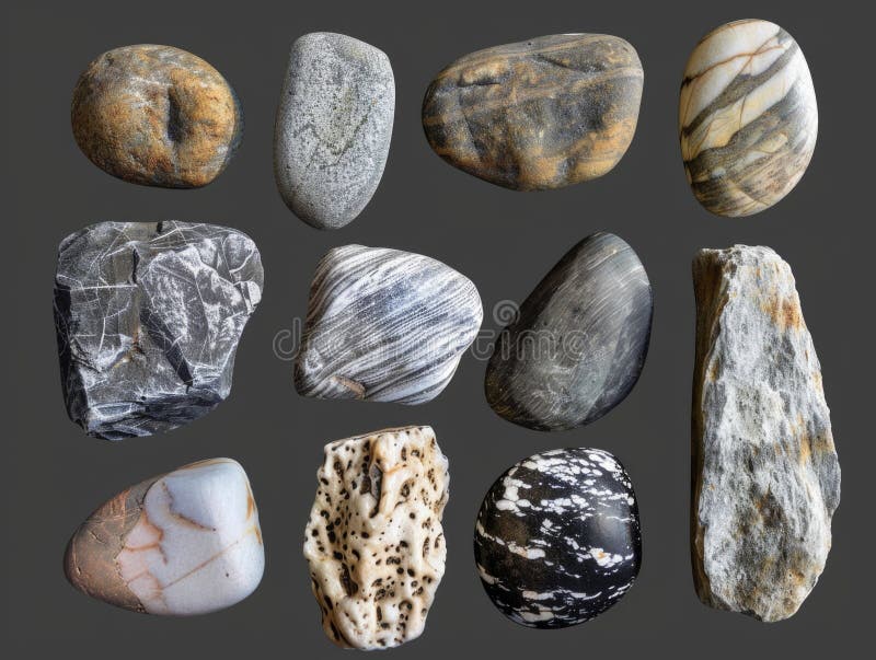Close Up of Various Stones and Rocks Stock Photo - Image of rare ...